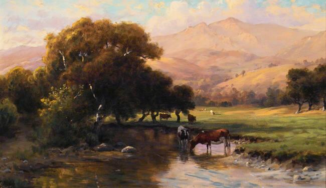California Landscape with Cows – Works – Collections at SBMA | Santa ...